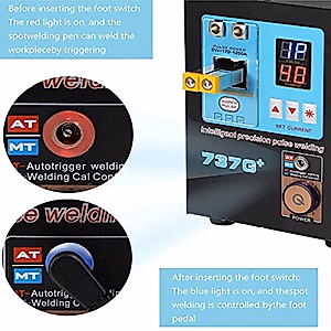 GAOMIN Battery Spot Welder 4.3kw High-Power Pulse Spot Welding Machine 737g Smart Precision Welding Large Battery Pack Induction,with 70bn Spot Welding Pen,Wire-Controlled Foot Switch