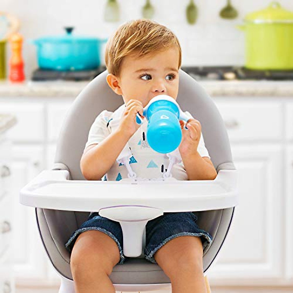 Munchkin® Gentle™ Transition Sippy Cup with Trainer Handles, 10 Ounce, Blue