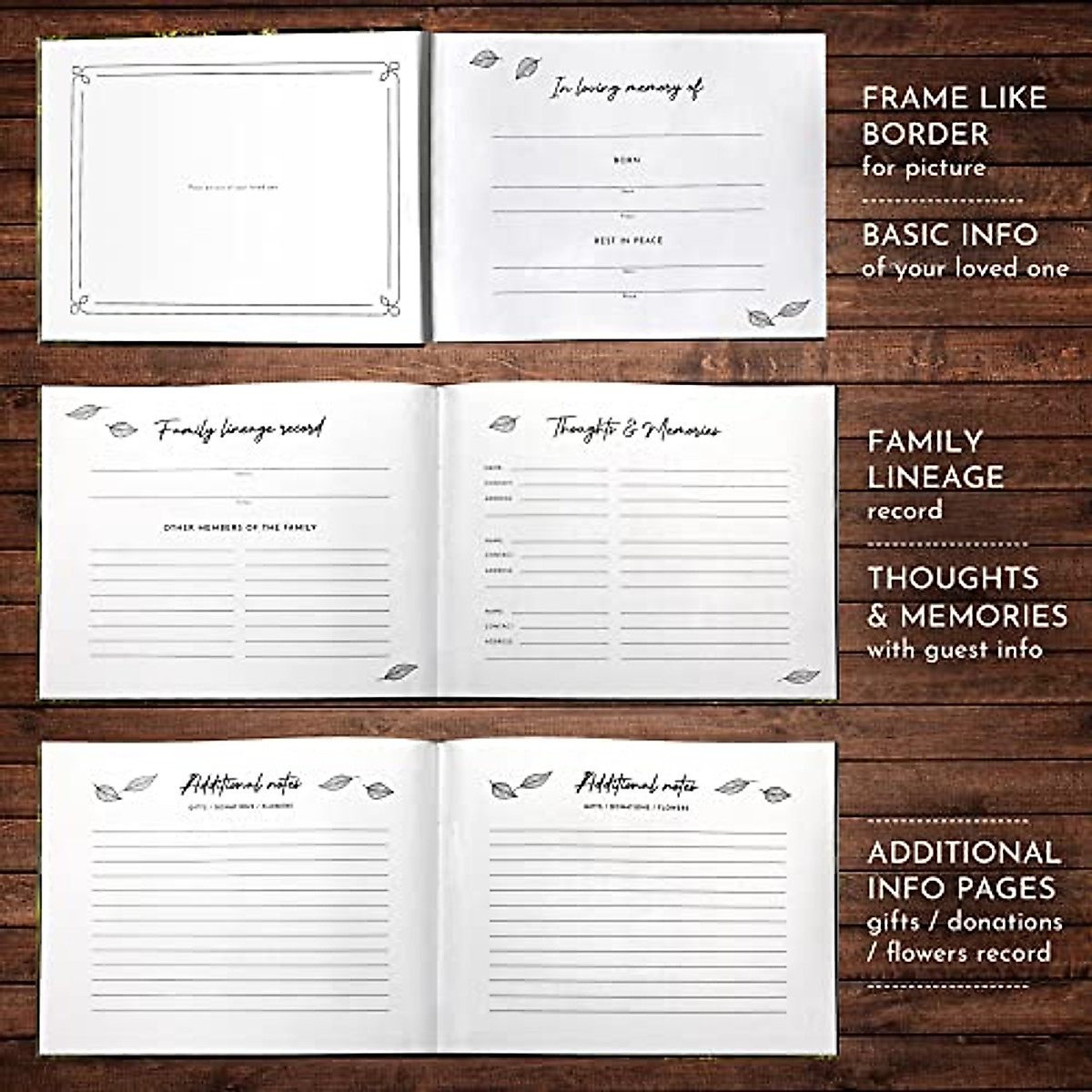 Celebration of Life Funeral Guest Book, Tree Design Funeral Guestbook with Pen, Memorial Service Guest Book, Memorial Guest Book, Memorial Book, Funeral Book, Signature Book, Funeral Book Guest