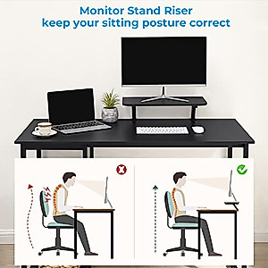 GreenForest 70 in L Shaped Desk with Drawers and Printer Stand and 47 in Computer Home Office Desk with Monitor Stand and Storage Shelves