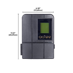 Sterno Home GL33300 12V 300W Low Voltage Landscape Lighting Transformer with Dusk-to-Dawn Timer, Grey