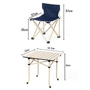 Outdoor Table and Chair Set Portable Table and Chair for self-Driving Tour, Portable Barbecue Camping Chair, Outdoor Aluminum Alloy Folding Table and Chair Portable Table Set