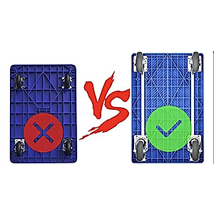 Dolly cart Folding Platform cart with 660/880 lbs Weight Capacity Push Cart Dolly Moving Platform Hand Truck Add 2 reinforcing Steel bar in it 360 Degree Swivel Wheels Loading and Storage (880lbs)