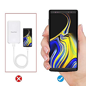 NEWDERY Upgraded Galaxy Note 9 Battery Case Qi Wireless Charging, 5000mAh Rechargeable Extended Charger Case with Raised Bezel and Air Cushion Technology Compatible Samsung Galaxy Note 9 (Black)