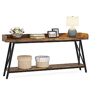 LITTLE TREE 70.9 Inch Long Console Table Behind Couch, Narrow Entryway Table