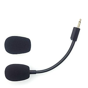 Mic Replacement Fits for Razer BlackShark V2,V2 Pro,V2 Special Edition Wireless Gaming Headsets, Noise Cancelling 3.5mm Jack BOOM BlackShark PC Game sound Microphone Set with 2 Pcs Foam Covers
