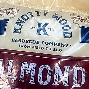 Knotty Wood Barbecue Company Almond Cabernet Cooking BBQ Grilling Pellets 100% Pure Natural Almond Wood No Fillers No Oils No Additives 20 lb Bag