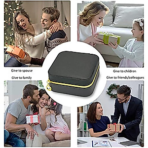 YINGMAN Small Jewelry Box, Portable Travel Jewelry Organizer Case, Ideal Gift for Girlfriend Wife Mother Daughter (Mini_Black)