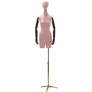 Mannequin Dress Form Torso Mannequin Torso Female Tailors Dummy Mannequin Dressmakers Dummies Fashion Students Display Bust Adjustable for Apparel Jewelry Display Stand (