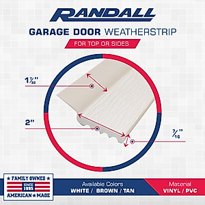 7-Foot Vinyl Uniflex Vinyl Garage Seal for Top and Sides (Bright White)