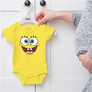 Nickelodeon SpongeBob SquarePants Baby Boys Short Sleeve Bodysuit for Infant – Yellow