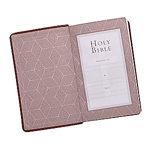 Personalized Bible Custom Text Your Name KJV Giant Print Two-Tone Brown Bible King James Version Custom Made Gift for Baptism Christenings Birthdays