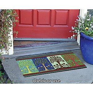Toland Home Garden 800002 Seasons Spring Summer Door Mat 18x30 Inch Fall Winter Outdoor Doormat for Entryway Indoor Entrance