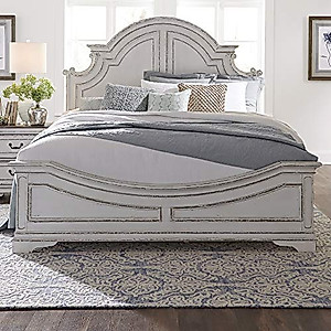 Liberty Furniture INDUSTRIES Magnolia Manor Panel Bed, Queen, Antique White