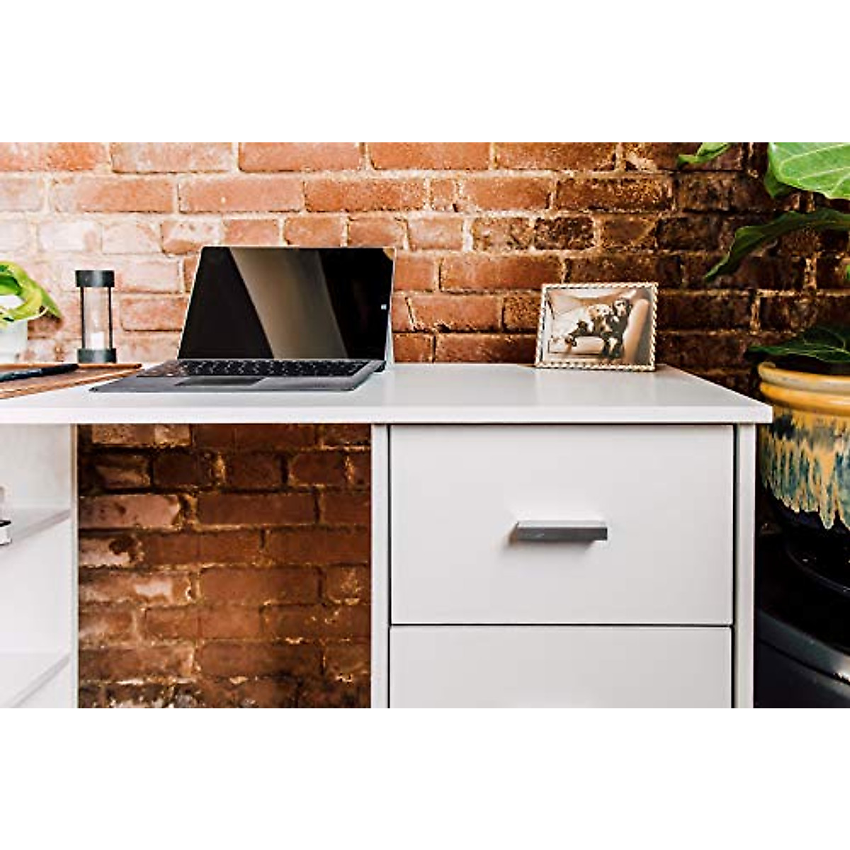 OneSpace Monroe 3 Shelve Computer Desk, White