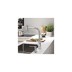 hansgrohe Talis Select S Chrome Single-Handle Kitchen Faucet, Kitchen Faucets with Pull Out Sprayer, Faucet for Kitchen Sink, Chrome 72823001
