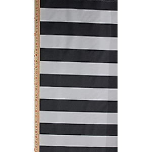 Stripe Canvas Awning Fabric Outdoor Fabric 60" (Hunter Green/White 1, Yards)