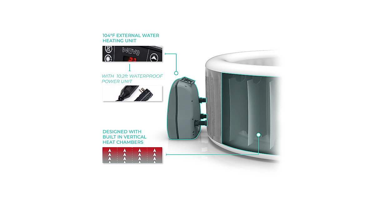 Wave Spa Atlantic Hot Tub - 4-Person Inflatable Oasis