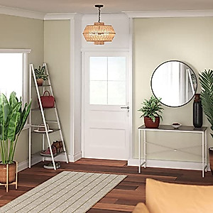 ClosetMaid Writing Desk or Console Table for Office, Entryway or Living Room, Industrial Modern Design, Wood with White Metal Frame, Smoky Taupe