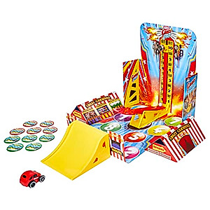 Little Tikes Crazy Fast Flip & Fly Carnival Playset with One Exclusive Pullback Toy Car Vehicle, Goes up to 50ft!