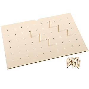 30 x 21 Inch Wood Drawer Peg Board with 20 Pegs Adjustable Deep Drawer Peg Board System Wood Drawer Organizer for Home Kitchen Shelf Cupboard Storage Food Containers Cookware Serveware Utensils