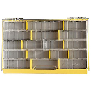 Plano Edge 3700 Premium Thin Tackle Utility Box, Clear and Yellow, Waterproof and Rust-Resistant Bait and Tackle Box Storage Organization