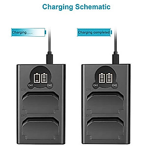 NEEWER NP-FZ100 2280mAh Replacement Battery and Charger with LCD Screen, 2 Packs, Compatible with Sony ZV-E1, FX3, FX30, A1, A9 II, A7R III, A7R IV, A7R V, A7S III, A7 III, A7 IV, A6600, A7C Cameras