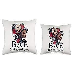 Dope Black Agent BAE Best Agent Ever Throw Pillow