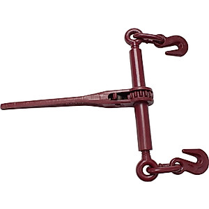 Mytee Products 5/16" Grade 70 Chain and Binder Kit | Includes (4) 5/16" - 3/8" Ratchet Load Binder & (4) 5/16" x 12' G70 Transport Chain w/Grab Hooks | 4700 lbs WLL for Flatbed Truck Trailer Tie Down