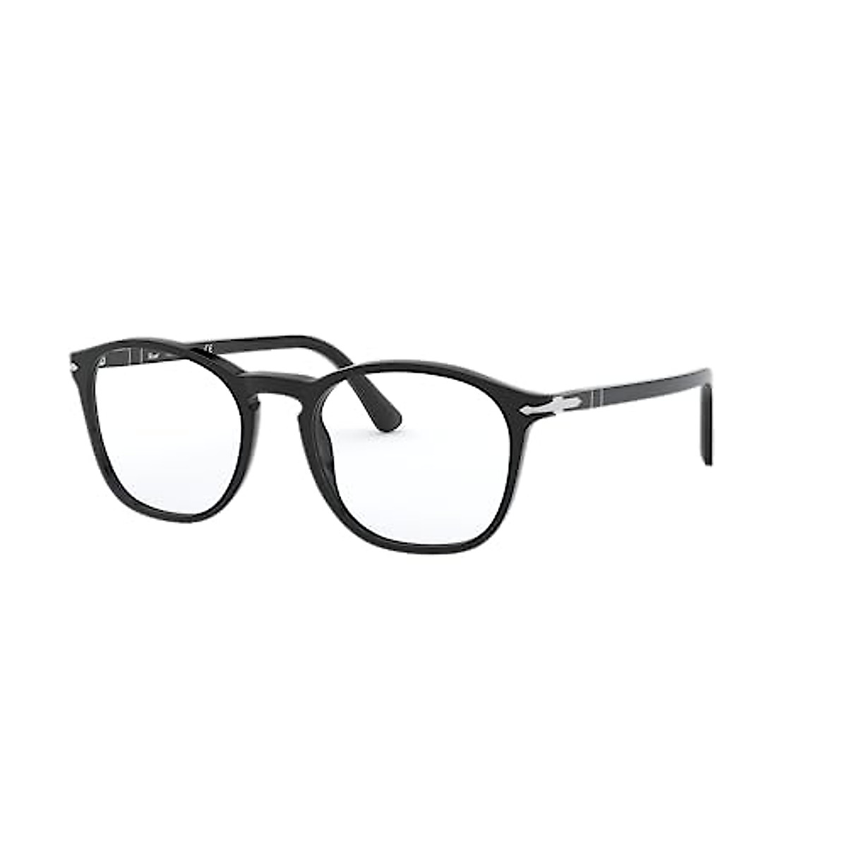 Persol PO3007VM Square Prescription Eyewear Frames, Black/Demo Lens, 50 mm