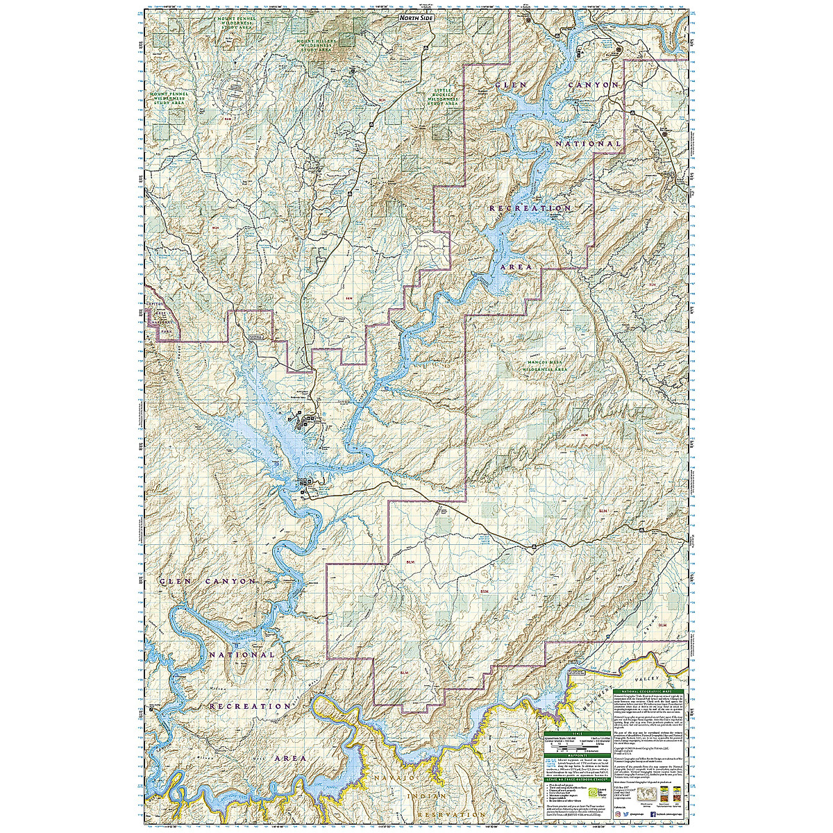 Glen Canyon National Recreation Area (National Geographic Trails Illustrated Map)