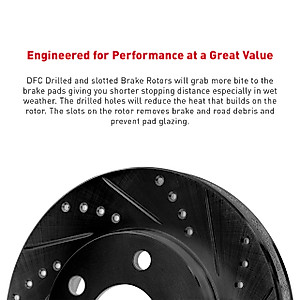 Dynamic Friction Company Rear Disc Brakes Rotors Kit| Rear Brakes Rotors| Brakes Rotors| Rear Rotors|Rear Disc Brakes Rotors| Fit 2003-2022 INFINITI FX45, FX35, M37, M56, M35h, FX37, JX35, QX70
