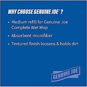 Genuine Joe - GJO47539 Microfiber Wet Mophead Refill