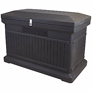 RTS Companies Inc 550200500A7981 Home Accents Parcelwirx Premium Horizontal Delivery Drop Box with Hinged Lid, Graphite