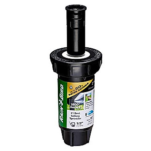 Rain Bird 1802QDSPRS Pressure Regulating (PRS) Professional Dual Spray Pop-Up Sprinkler, 90° Quarter Circle Pattern, 8' - 15' Spray Distance, 2" Pop-up Height , Black