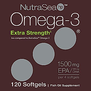 Nature's Way NutraSea HP Omega-3 Fish Oil 1500mg EPA + 500mg DHA Zesty Lemon Flavored 120 Softgels