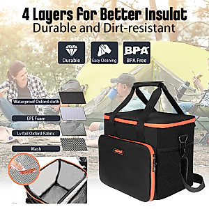 OUPES 1800W Solar Generator Carrying Bag, Compatible with Jackery Portable Power Station, Camping Generator 600/1200/1800, with 7 Pockets for Outdoor Charging Cable, Home Storage