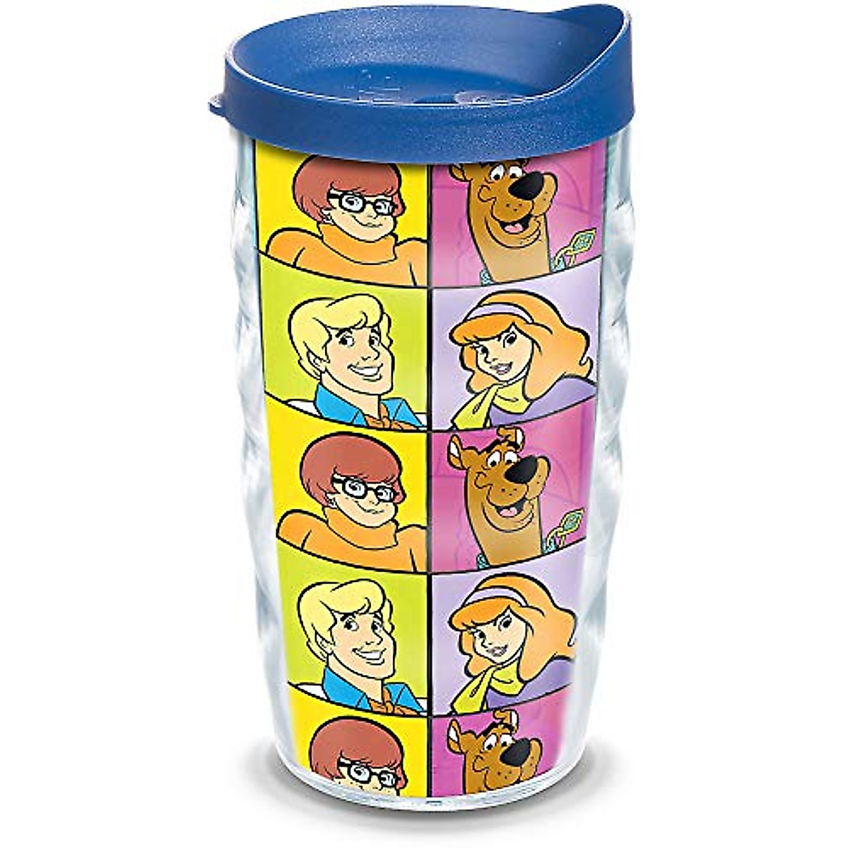 Tervis Warner Brothers - Scooby-Doo Crew Insulated Tumbler with Wrap and Blue Lid, 10oz Wavy, Clear