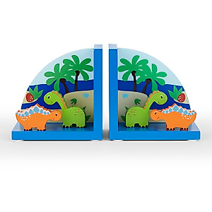 Kids Dinosaur Themed Bookends for Boys Nursery or Bedroom