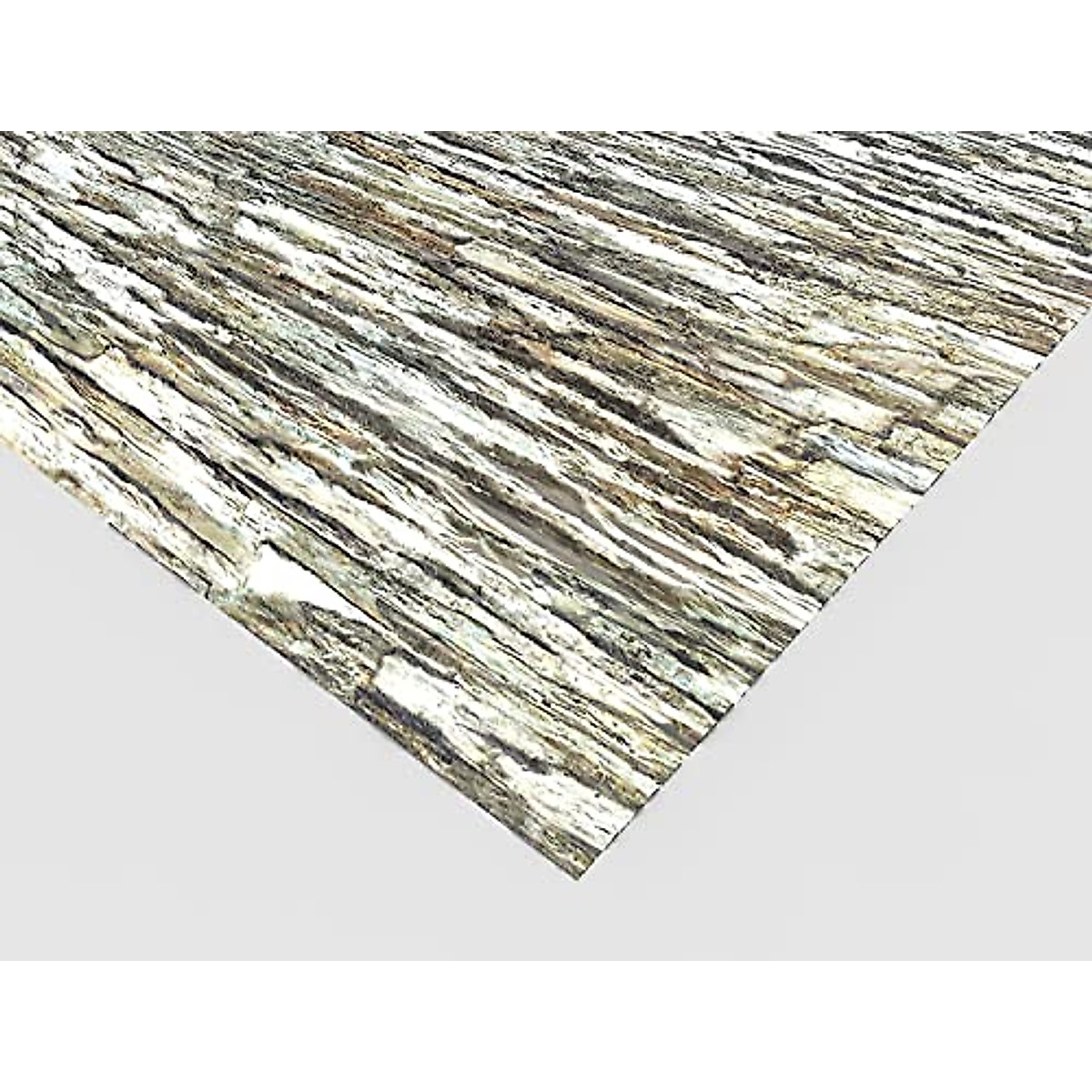 Sample for Display Purpose only. Retro-Art 3D Wall Panels, Flat Gauze in Green Brown Grey, PVC, 7" x 10", 243FG