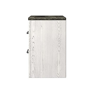 Signature Design by Ashley Gerridan Coastal Two Drawer Nightstand, White/Gray