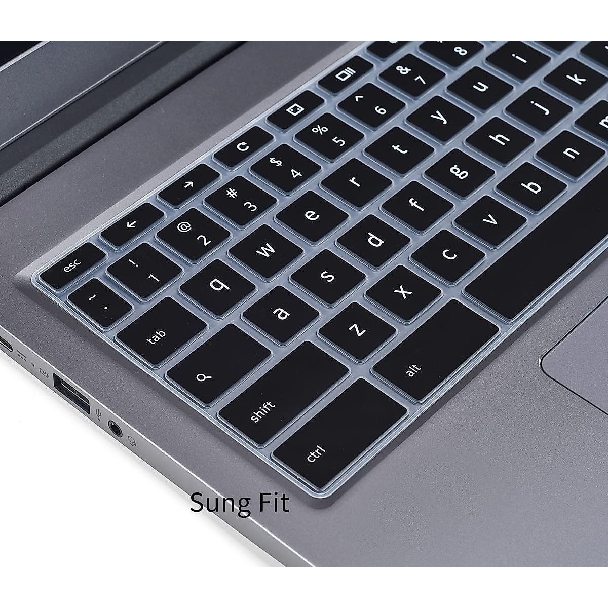 Keyboard Cover for Acer Chromebook 315 CB315 15.6 & Chromebook 715 CB715 15.6 inch with Numeric Keypad, Acer Chromebook 17.3" 317 CB317 Skin Protector, Black