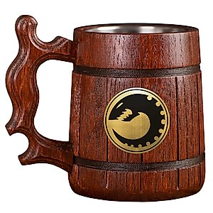 Tyranids Beer Stein, Personalized 40K Wooden Beer Mug, Custom Beer Stein