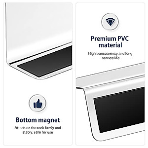 ULTECHNOVO Plastic Shelf Dividers, Clapboard Shelf Dividers, Supermarket Shelf Organizers, Commodity Shelf Separators with Magnet, 25X6cm, 5 Pack