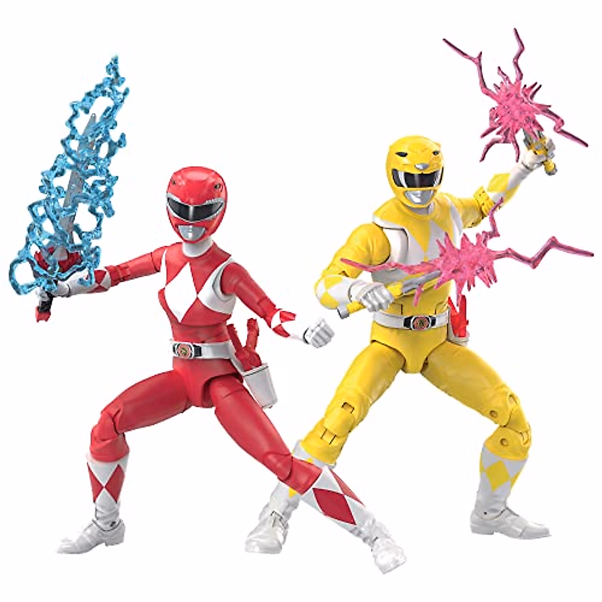 Hasbro Power Rangers Lightning Collection Mighty Morphin Yellow Ranger & Red Ranger ''Swap'' Jason & Trini Boom Comics 2-Pack 6-Inch Action Figures, (F6887)
