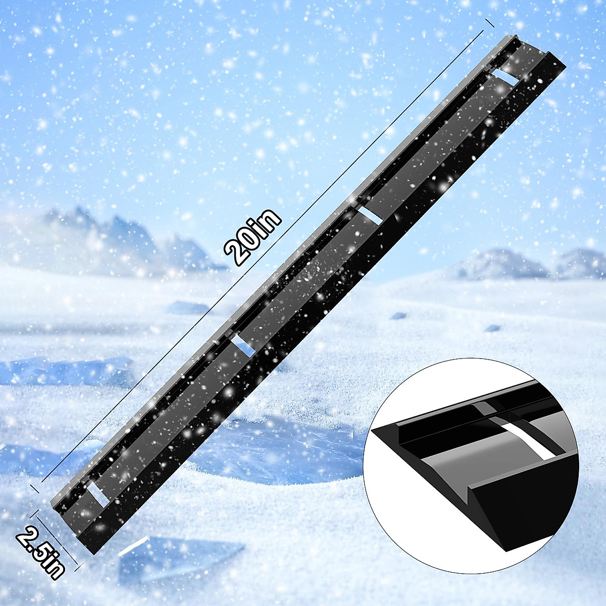 Ameri Exact Replacement Scraper Bars for MTD Snow Throwers - Replaces MTD Part No 731-1033 731-0778 73-017 - Compatible with All 20-Inch and 21-Inch MTD Snow Throwers (2P)