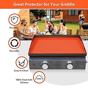 Silicone Mat Cover for Blackstone Griddle 22 Inch, 22" Griddle Mat All Season Cooking Surface Protective Cover Heavy Duty Reusable Food Grade Silicone Mats for Blackstone Grill Flat Top