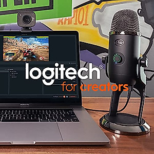 Logitech for Creators Blue Yeti USB Microphone for Gaming, Streaming, Podcasting, Twitch, YouTube, Discord, Recording for PC and Mac, 4 Polar Patterns, Studio Quality Sound, Plug & Play-Midnight Blue