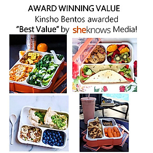 Pink + Coral Bento Lunch Boxes for School or Work, Kids and Adults Bundle of 3