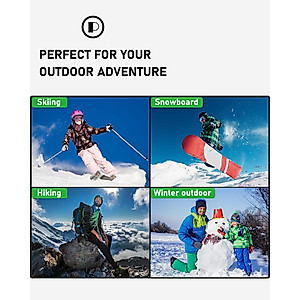 SITOISBE Men's Ski Socks Merino Wool (Pack of 2) for Skiing, Snowboarding, Snow Boots, Winter Warm, Toe Thermal, Shin Padded, Comfy Cushion, Knee High, Cold Weather Long Socks, X-Large, Grey